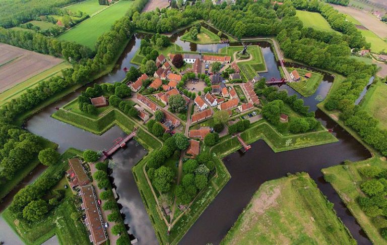 The beautiful star shaped fort cities of the Netherlands [with drone ...