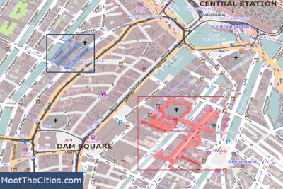 Street map of the Red Light District of Amsterdam - Meet The Cities